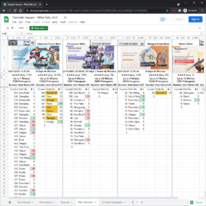 Wish Tally – GenSheets